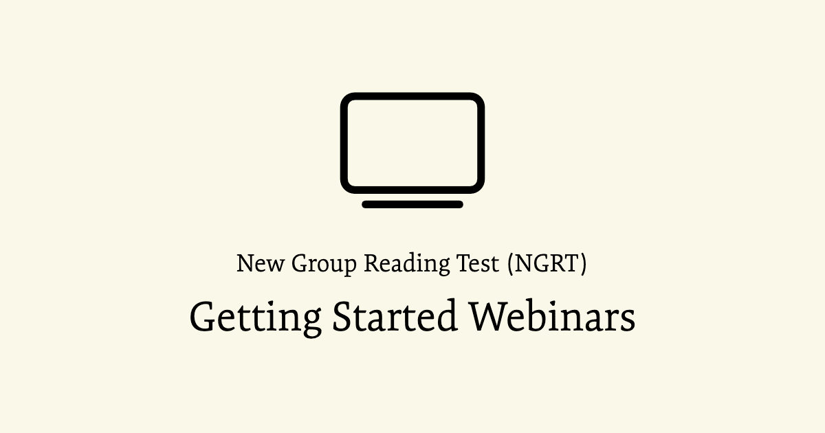 Getting Started Webinars - Training & Data Support - GL Assessment