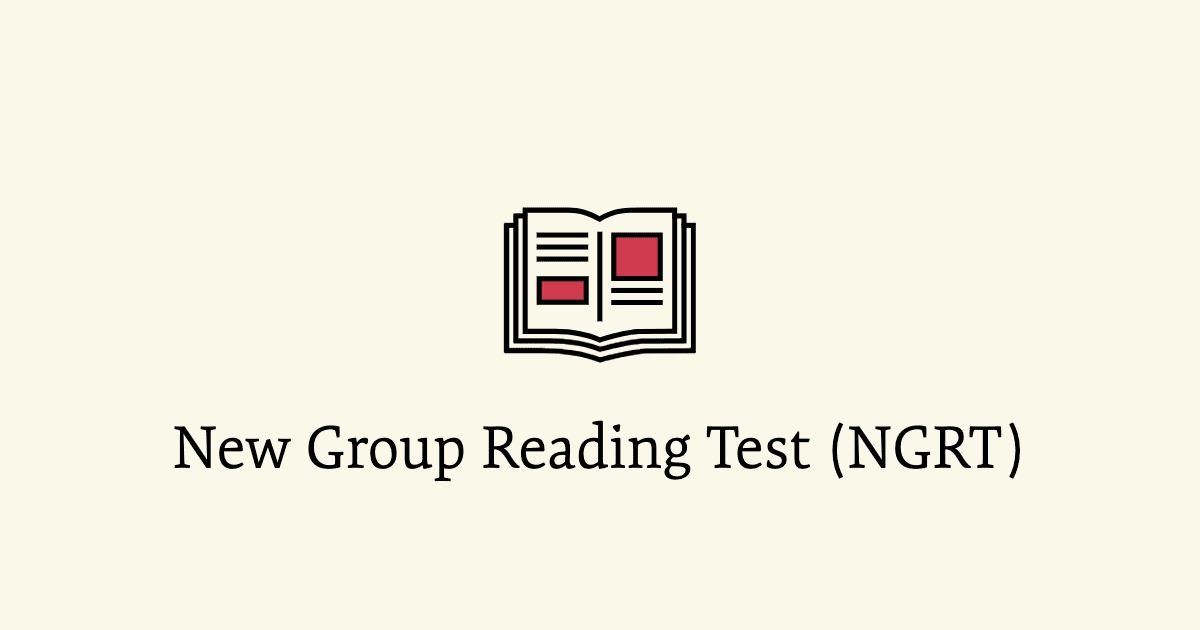 New Group Reading Test (NGRT) - Training & Data Support - GL Assessment